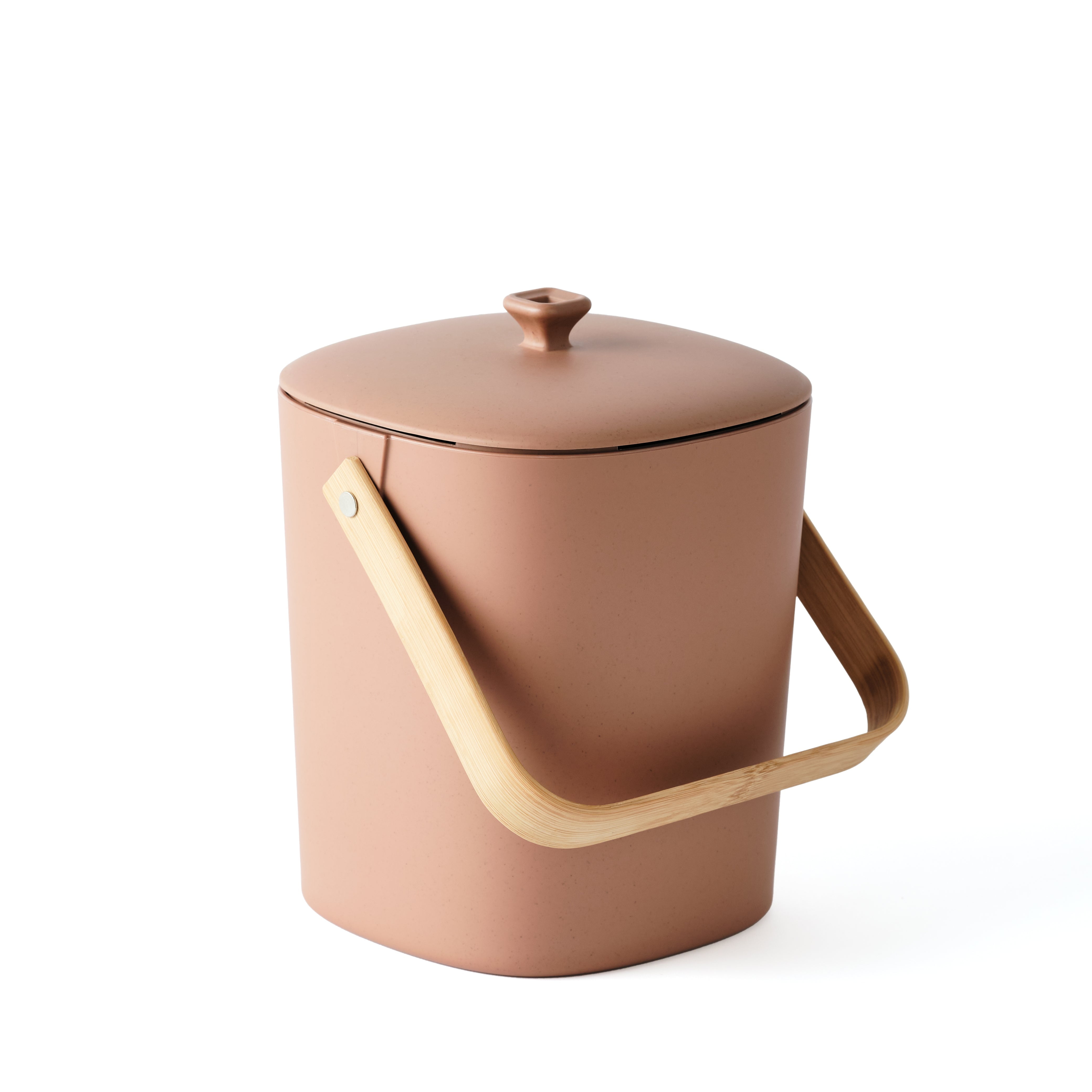 Bamboozle Astrik 1 Gallon Terracotta Astrik Kitchen Composting Bin with ...