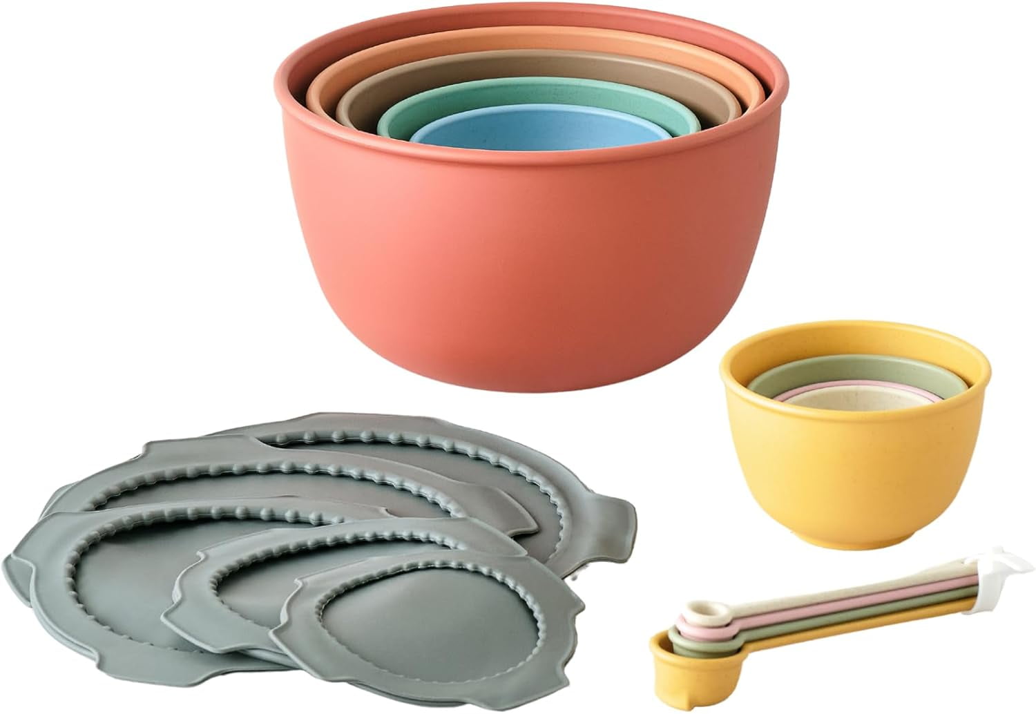 Bamboozle Astrik Mega Baking Bundle| 5 Piece Mixing Bowl Set | Measuring Cups and Spoons ...