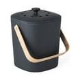Bamboozle Kitchen Countertop Compost Bin with Lid, Graphite - Walmart.com