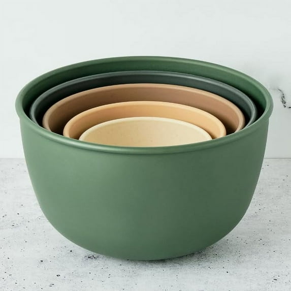 Bamboozle Mixing Bowls | 5 Piece -Based Nesting Bowl Set | Matte Finish ...