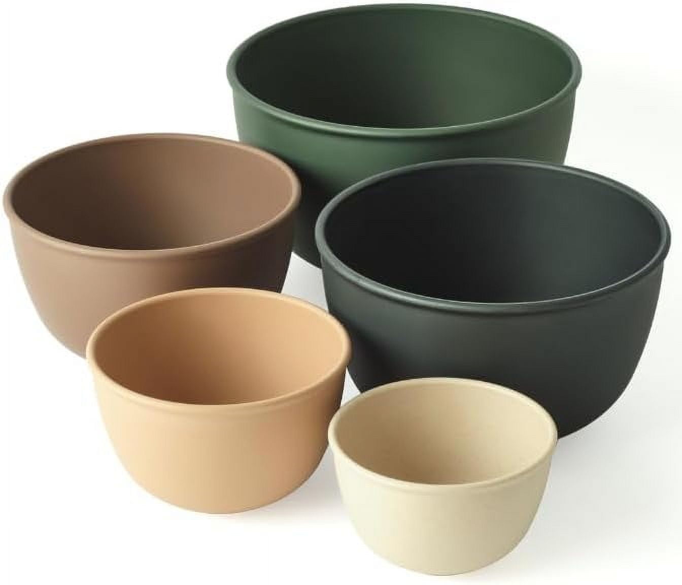 Bamboozle Mixing Bowls | 5 Piece Plant-Based Nesting Bowl Set | Matte ...