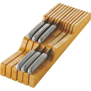 Mainstays 12 Slot Bamboo In-Drawer Knife Block - Walmart.com