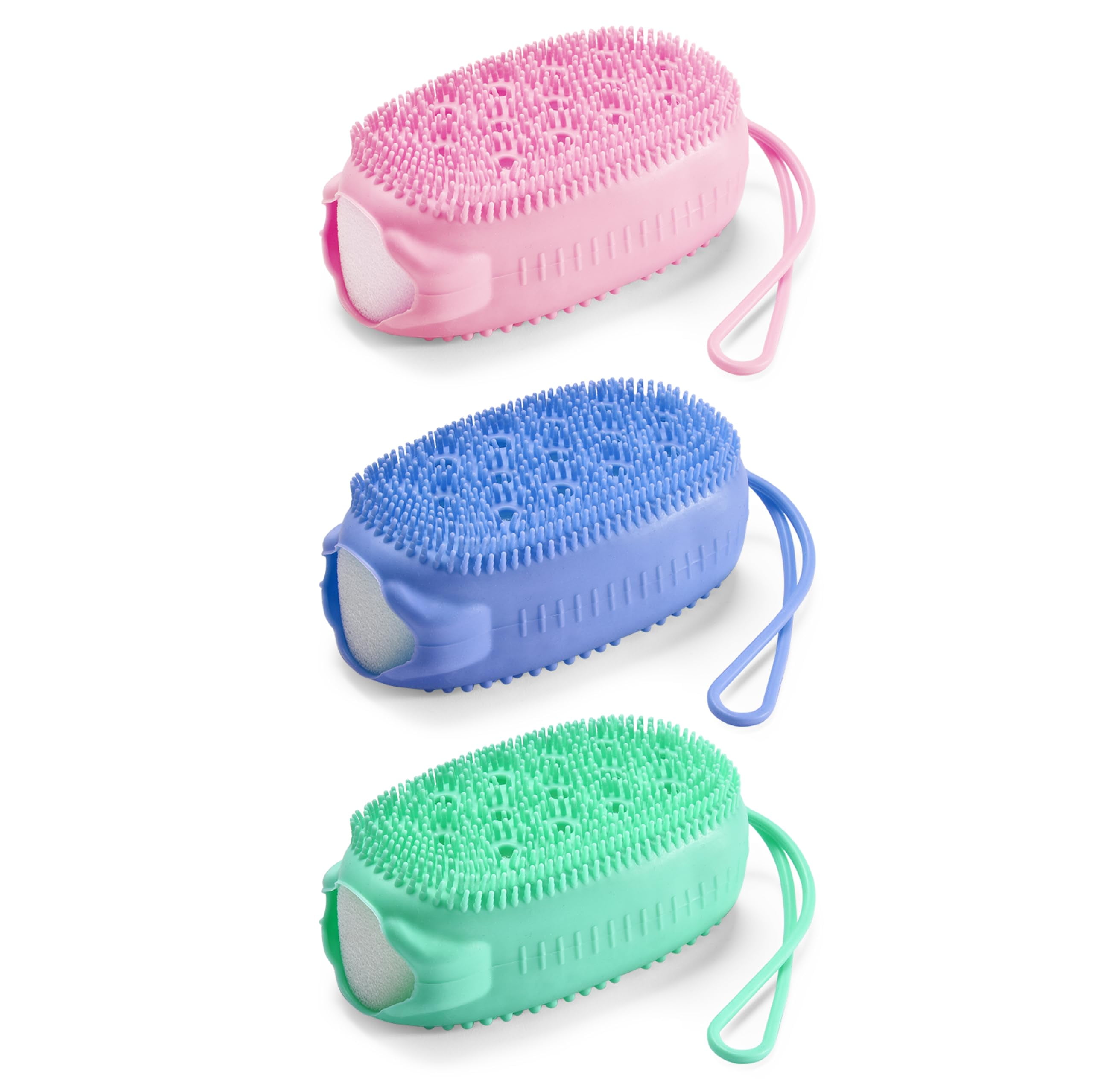 Bamodi Silicone Body Brush - Exfoliating Bath Scrubber - Soft Shower ...
