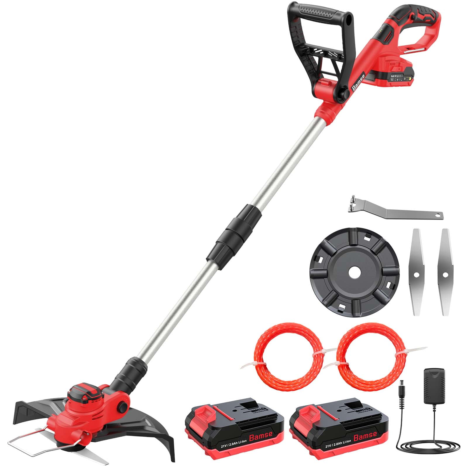 Bamse Grass Cutting Machine 21V Cordless Edger Electric Lawn String ...
