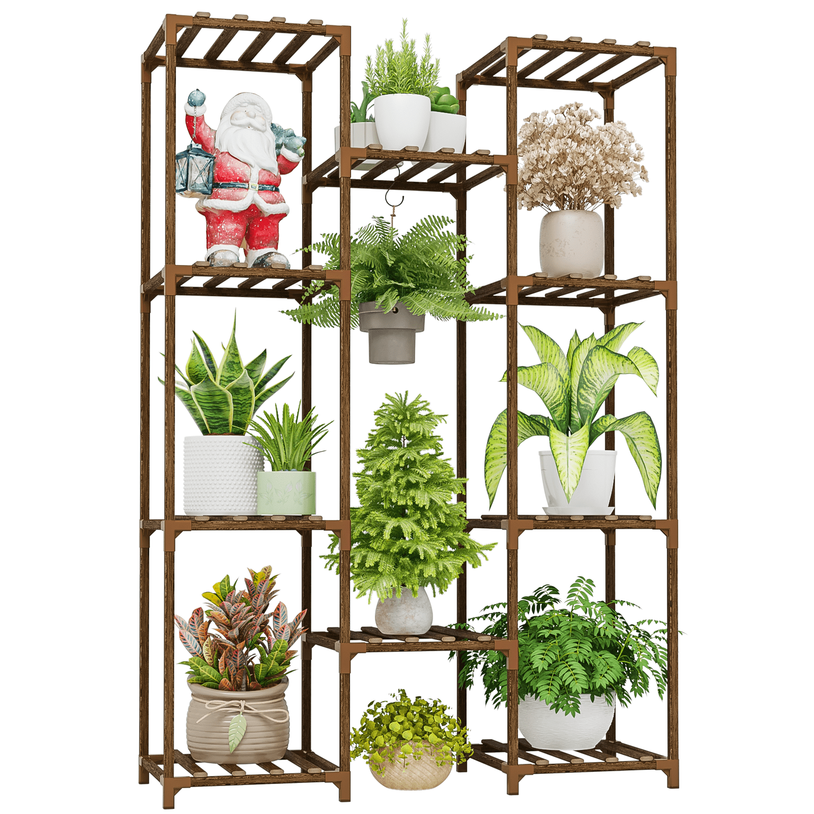 Bamworld Large Plant Stand Indoor Outdoor Plant Shelves Indoor Plant ...