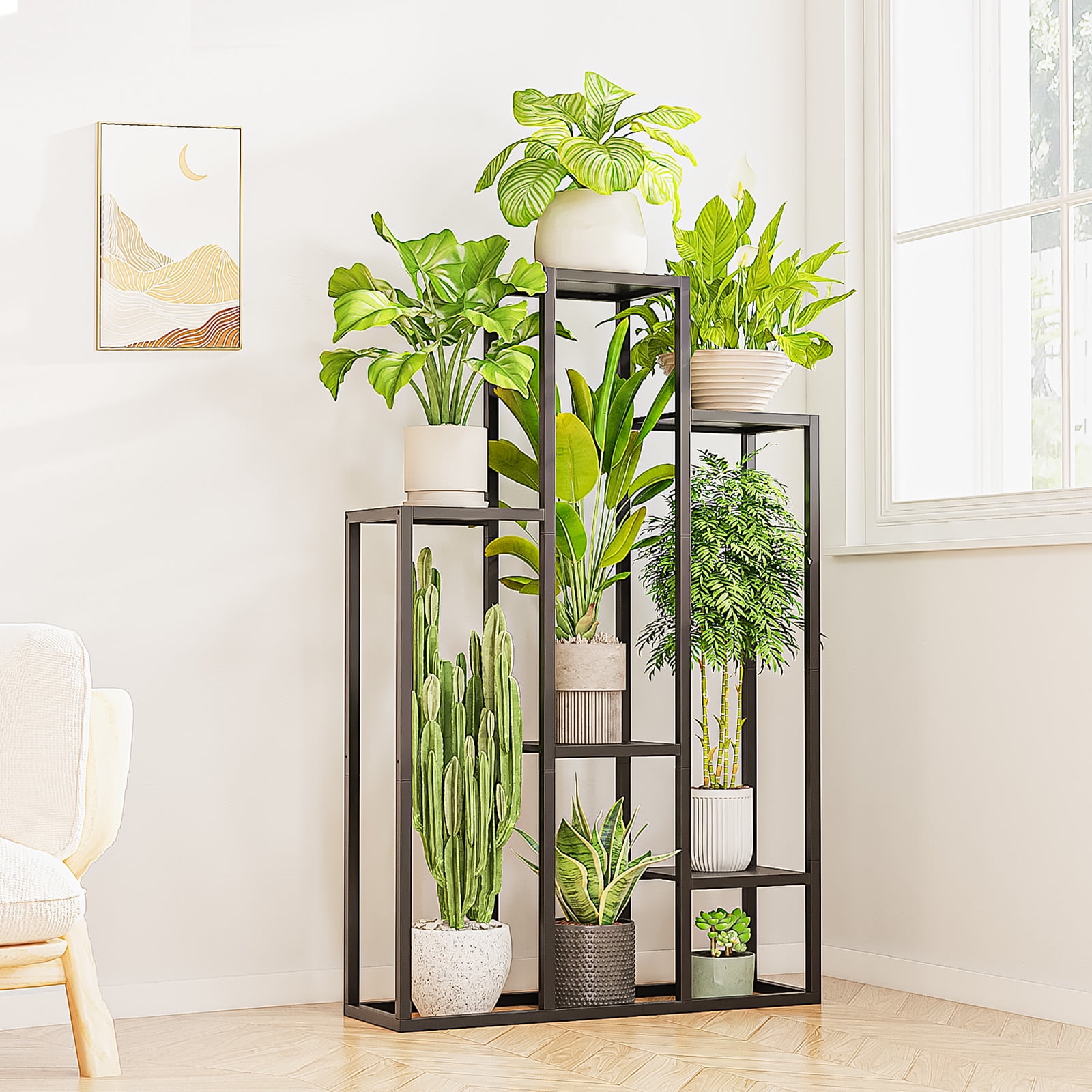 Bamworld Plant Stand Indoor Metal Plant Shelf, 48" Tall Plant Stand for ...