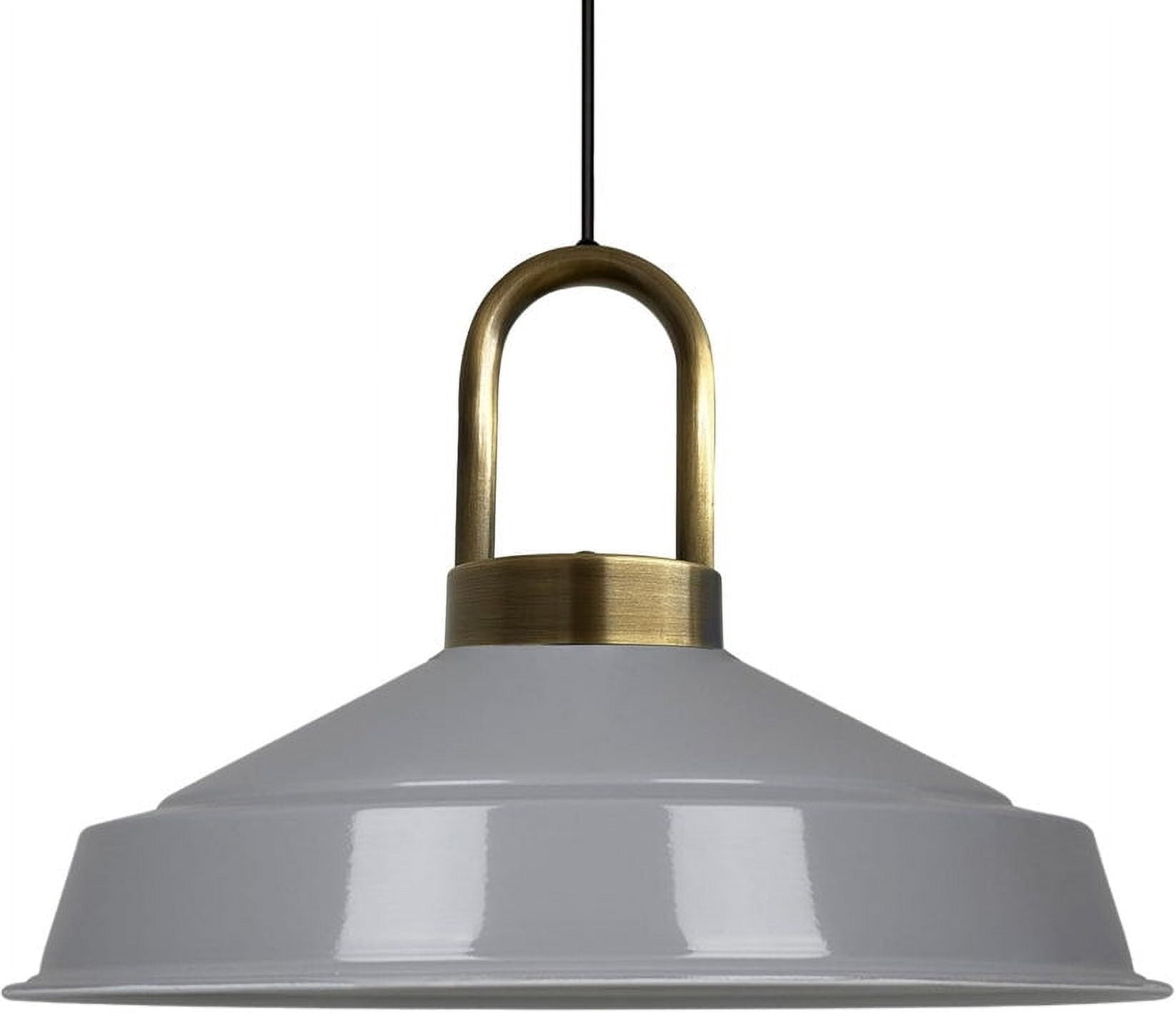 Bamyum Asletl-Lock Gray Industrial Pendant Light Fixtures 15.7" Hanging ...