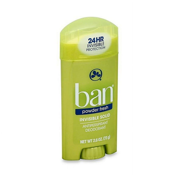 Ban Invisible Solid Antiperspirant and Deodorant, Powder Fresh, 24 Hour ...