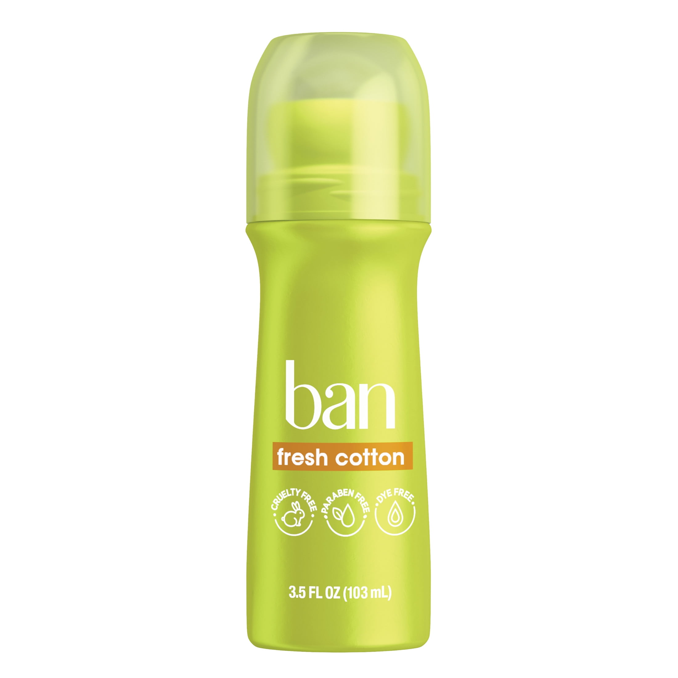 Ban Protection Deodorant, Fresh Cotton Scent, Invisible Roll-On, Twin ...