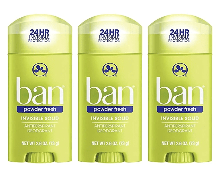Ban Deodorant Invisible Solid Powder Fresh Deodorant Solid 3 Pack with ...