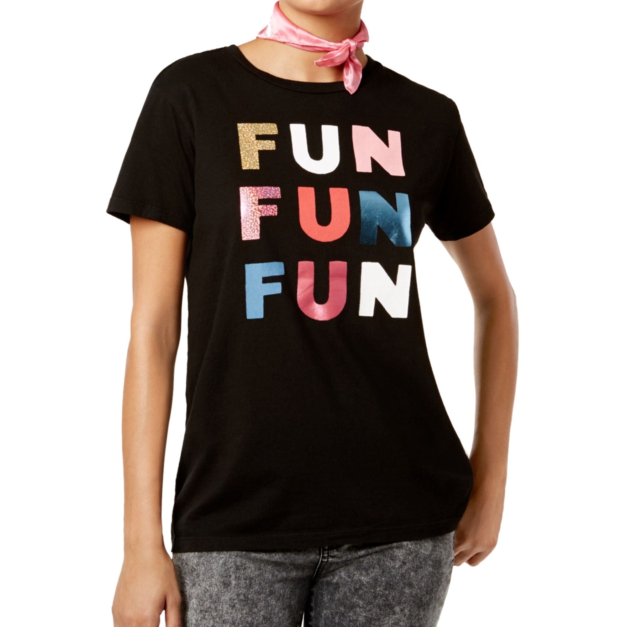 Ban.Do Womens Cotton Fun Metallic Graphic T-Shirt - Walmart.com