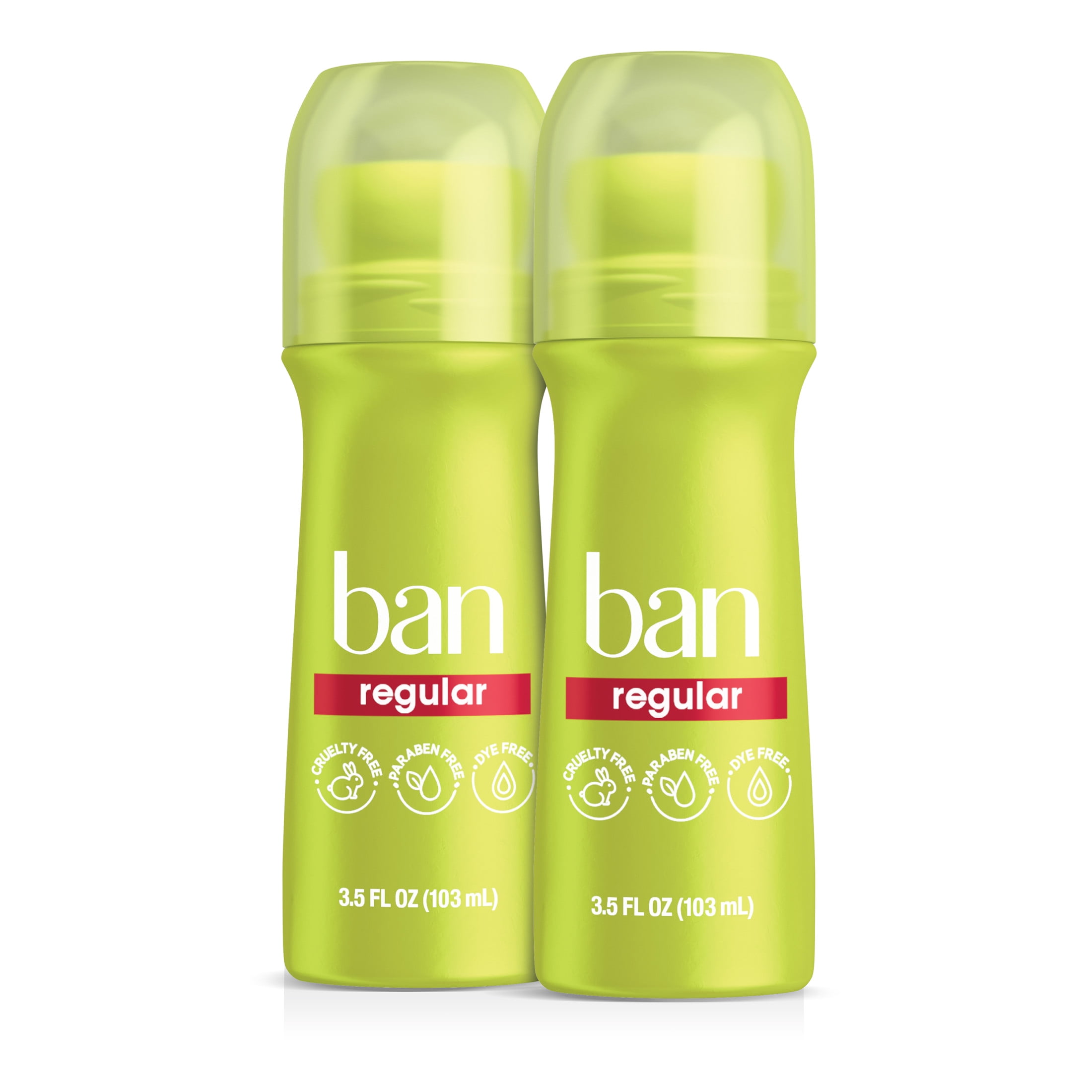 Ban, Invisible Roll-On Antiperspirant Deodorant, 3.5 oz, 2 Pack ...