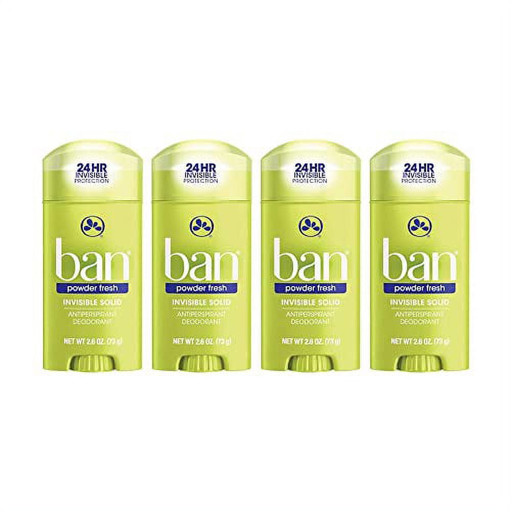 Ban Powder Fresh 24-hour Invisible Antiperspirant, 2.6oz Solid ...