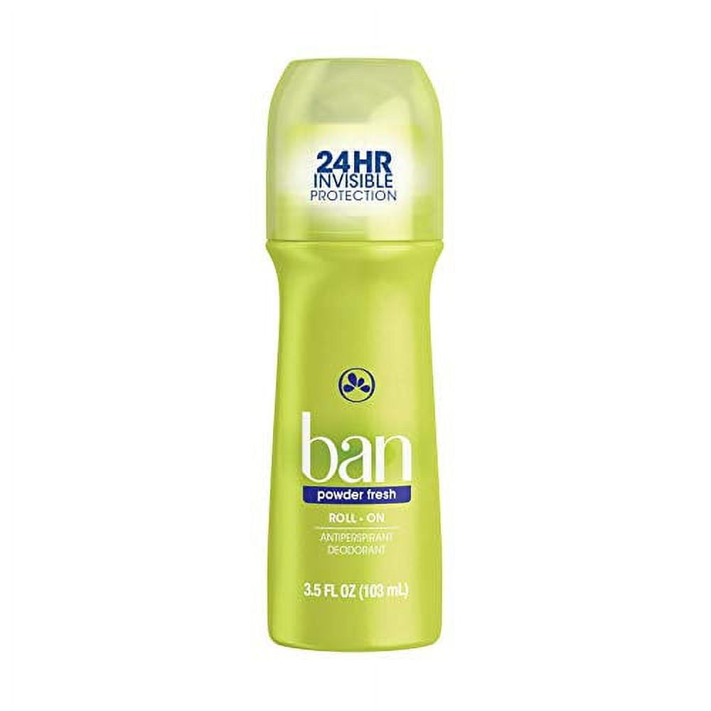 Ban Powder Fresh 24-hour Invisible Antiperspirant, Roll-on Deodorant ...