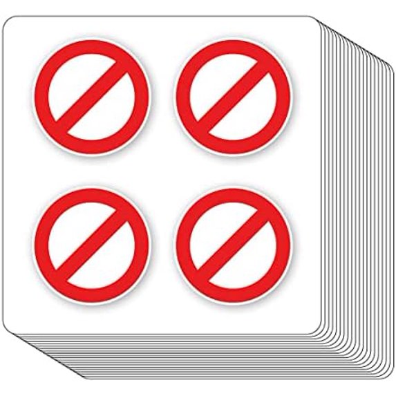 Ban Stop Sign Stickers 1in for Scrapbooking, Arts, Craft, Kids DIY ...