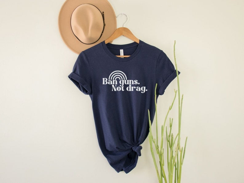 Ban guns shirt Drag is not a crime shirt lgbtq ally shirt gift for her 2023 pride month support ...
