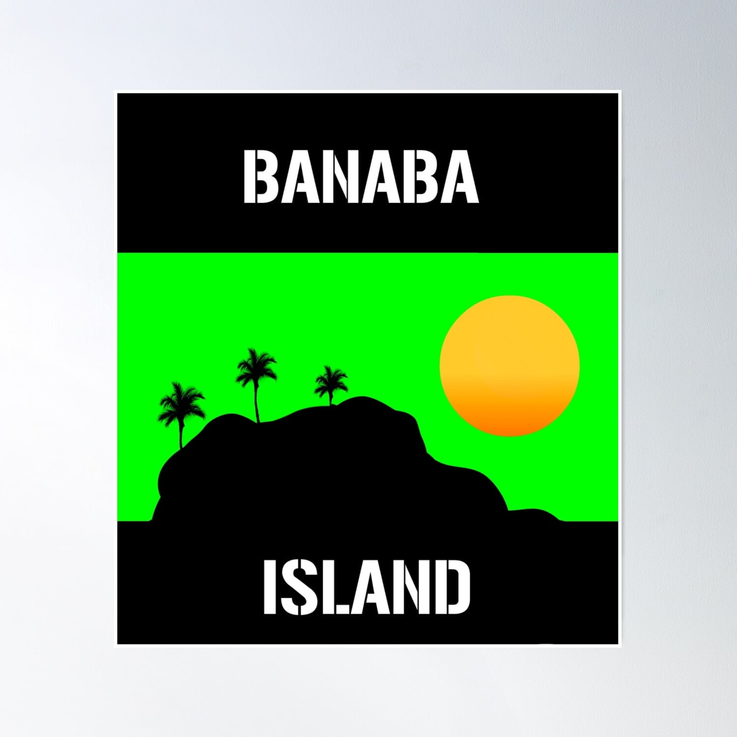 Banaba Island Poster Wall Art, Modern Wall Decor, 24x36 UNFRAMED - Walmart.com