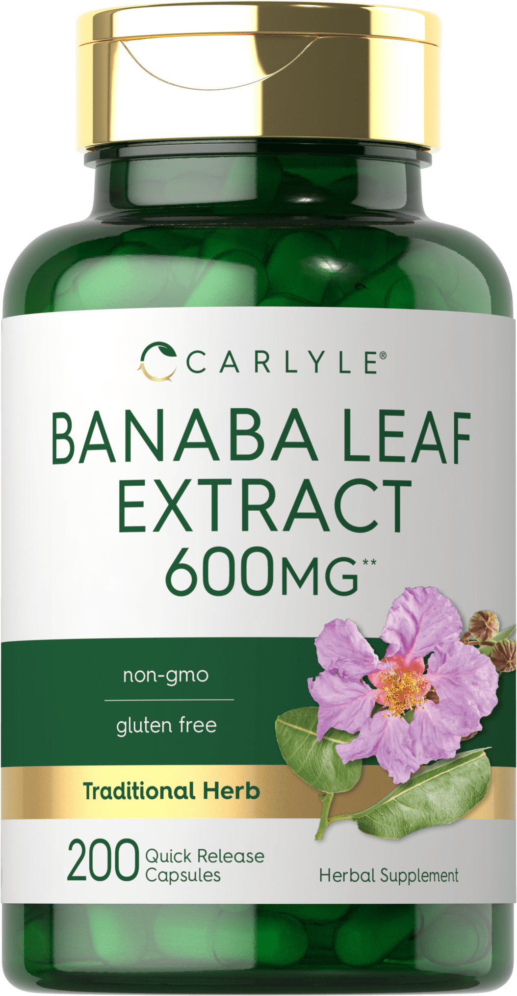 Carlyle Banaba Leaf Extract Pills | 600mg | 200 Capsules - Walmart.com