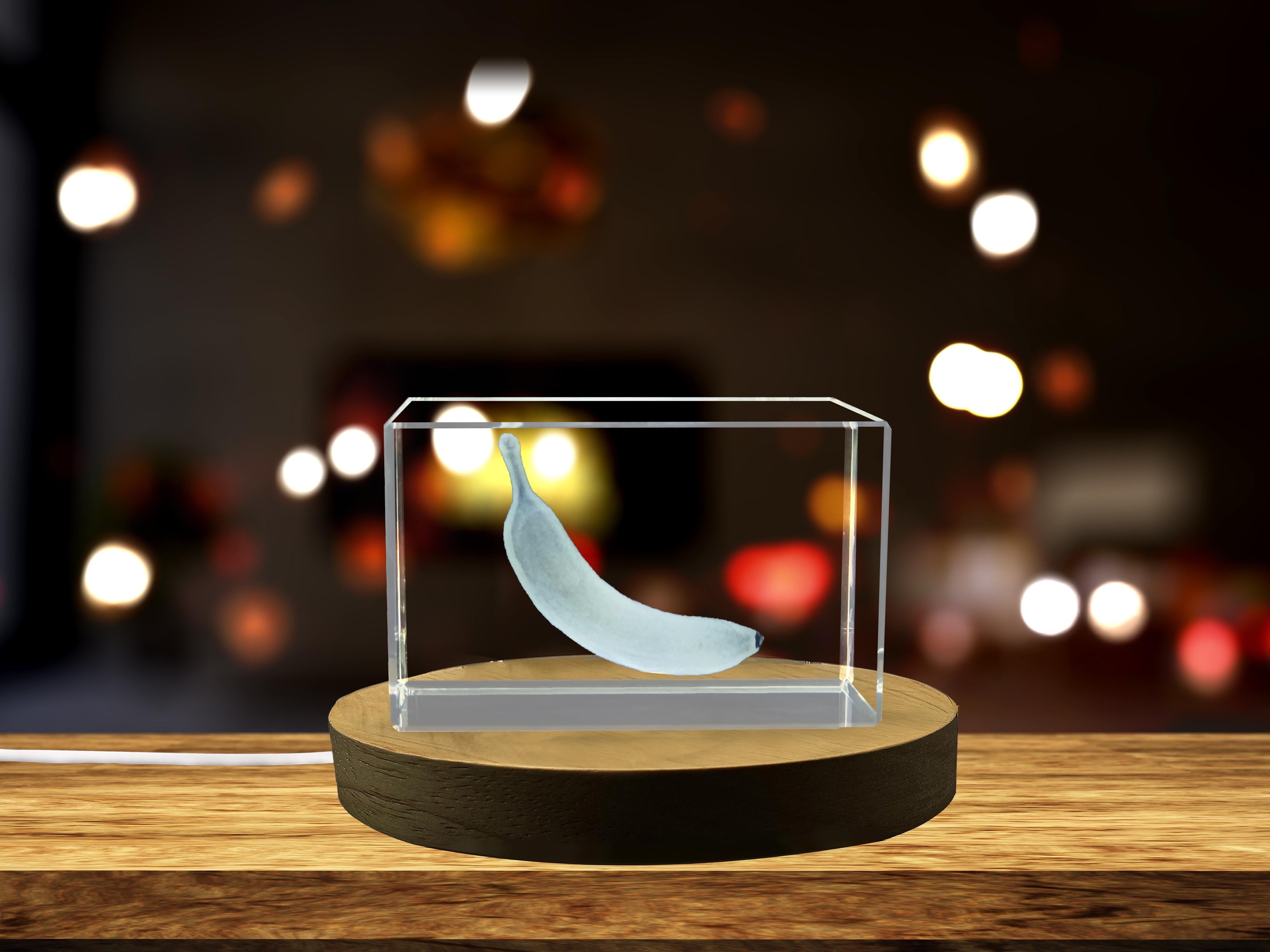 Banana 3D Engraved Crystal Unique Decor Gift - Walmart.com