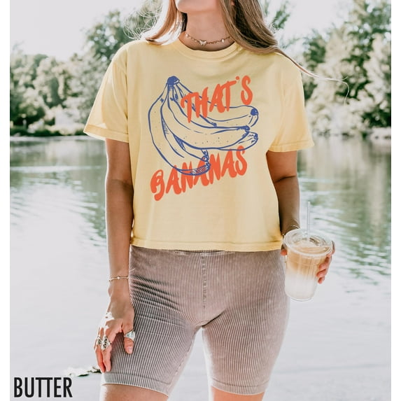 Banana , Banana Shirt, Bananas Cropped Tee, Funny Fruit Shirt ...