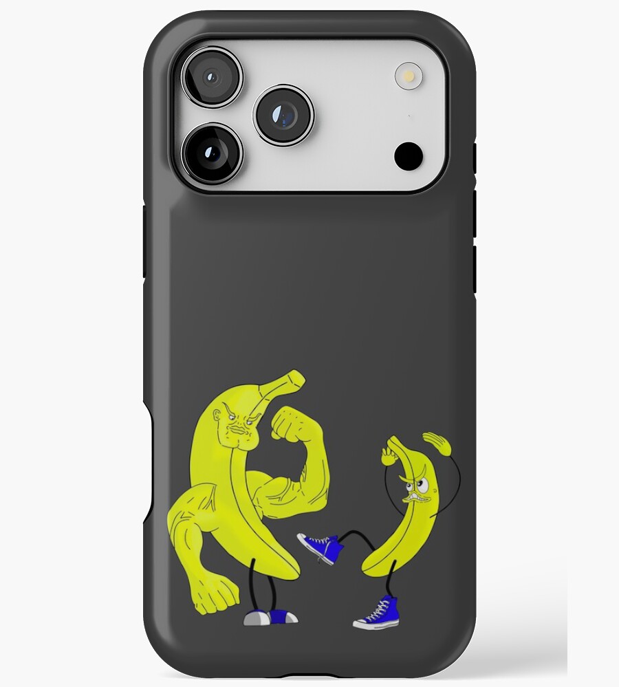 Banana Battle, Funny Fruit and Fighting Themed Cartoon Graphic Art ...
