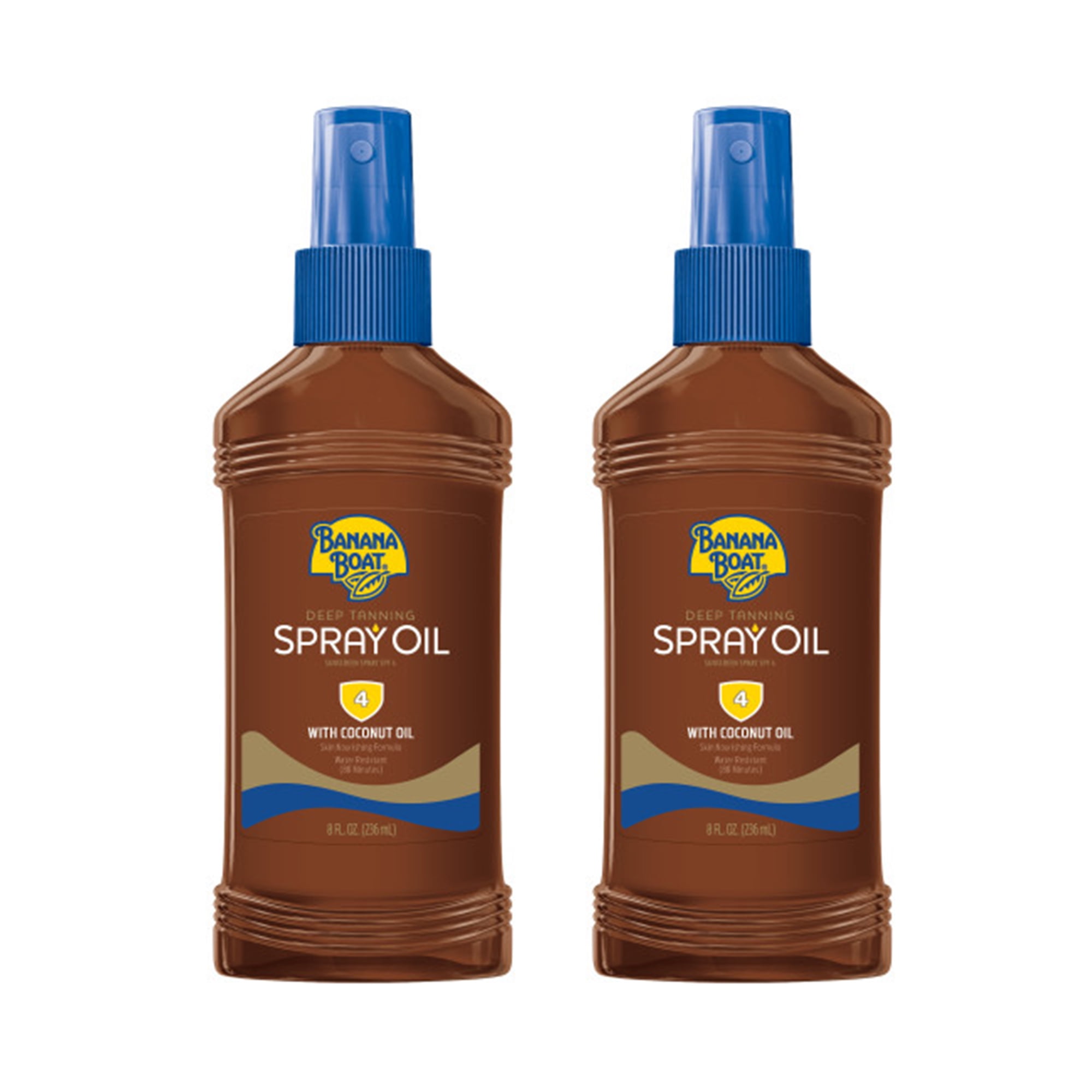 Banana Boat Deep Tanning Oil Pump Spray Sunscreen Broad Spectrum SPF 4 ...