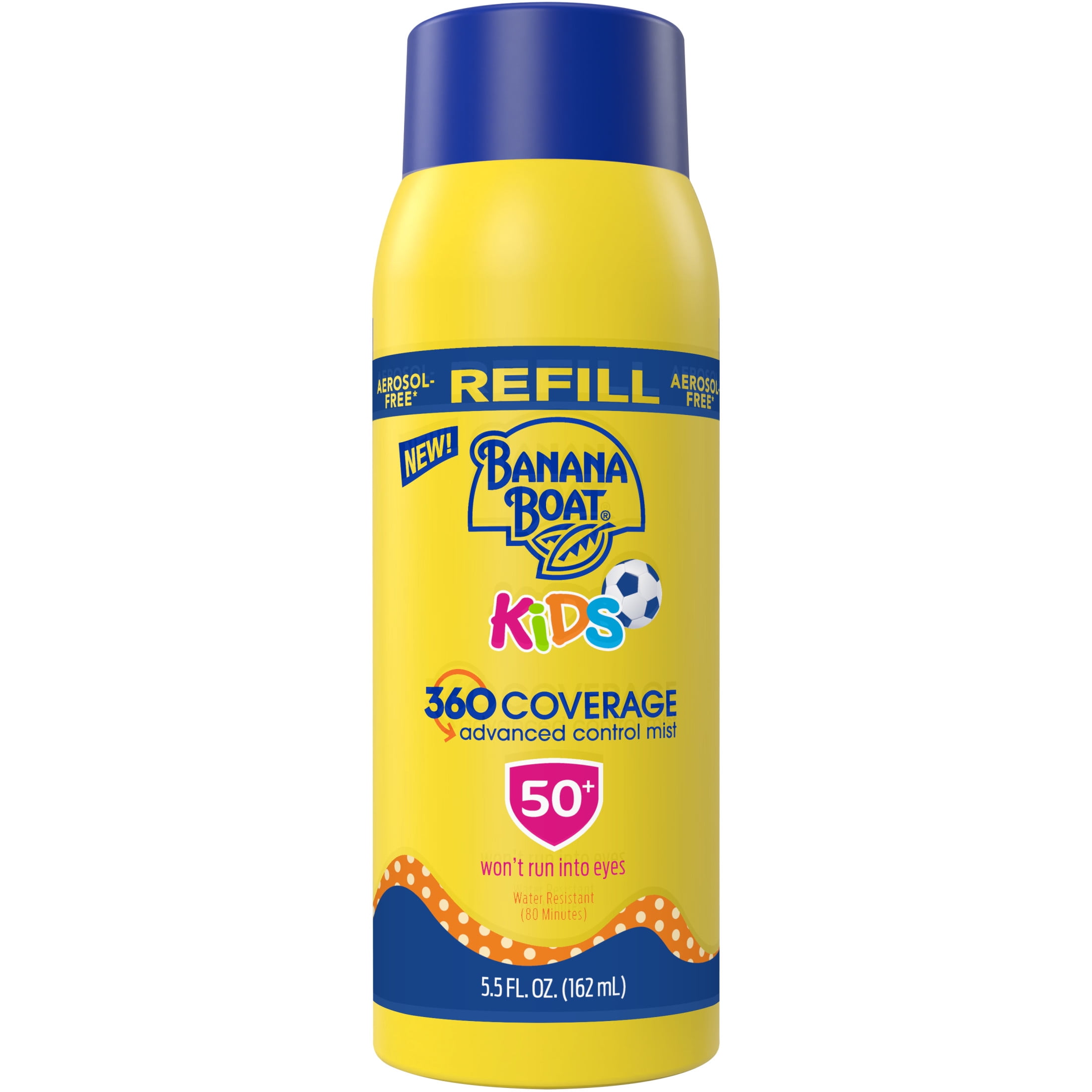Banana Boat Kids 360 Coverage SPF 50 Sunscreen Mist Refill, Kids ...