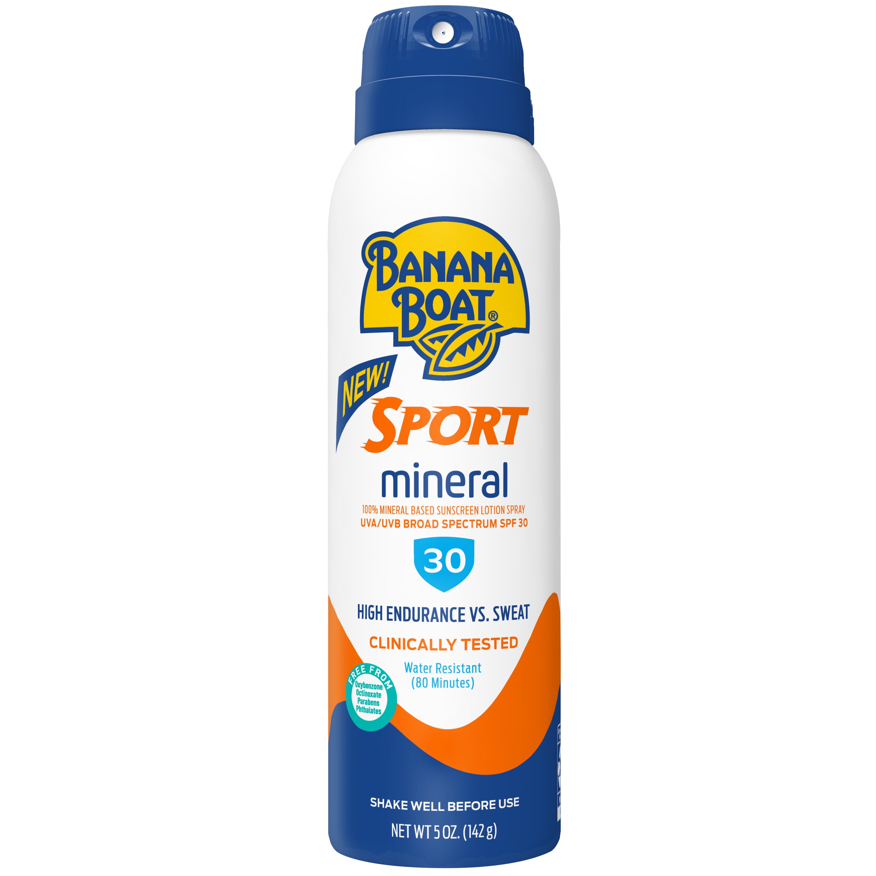 Banana Boat Mineral Sport Sunscreen Spray, SPF 30, 5 oz, Adult ...