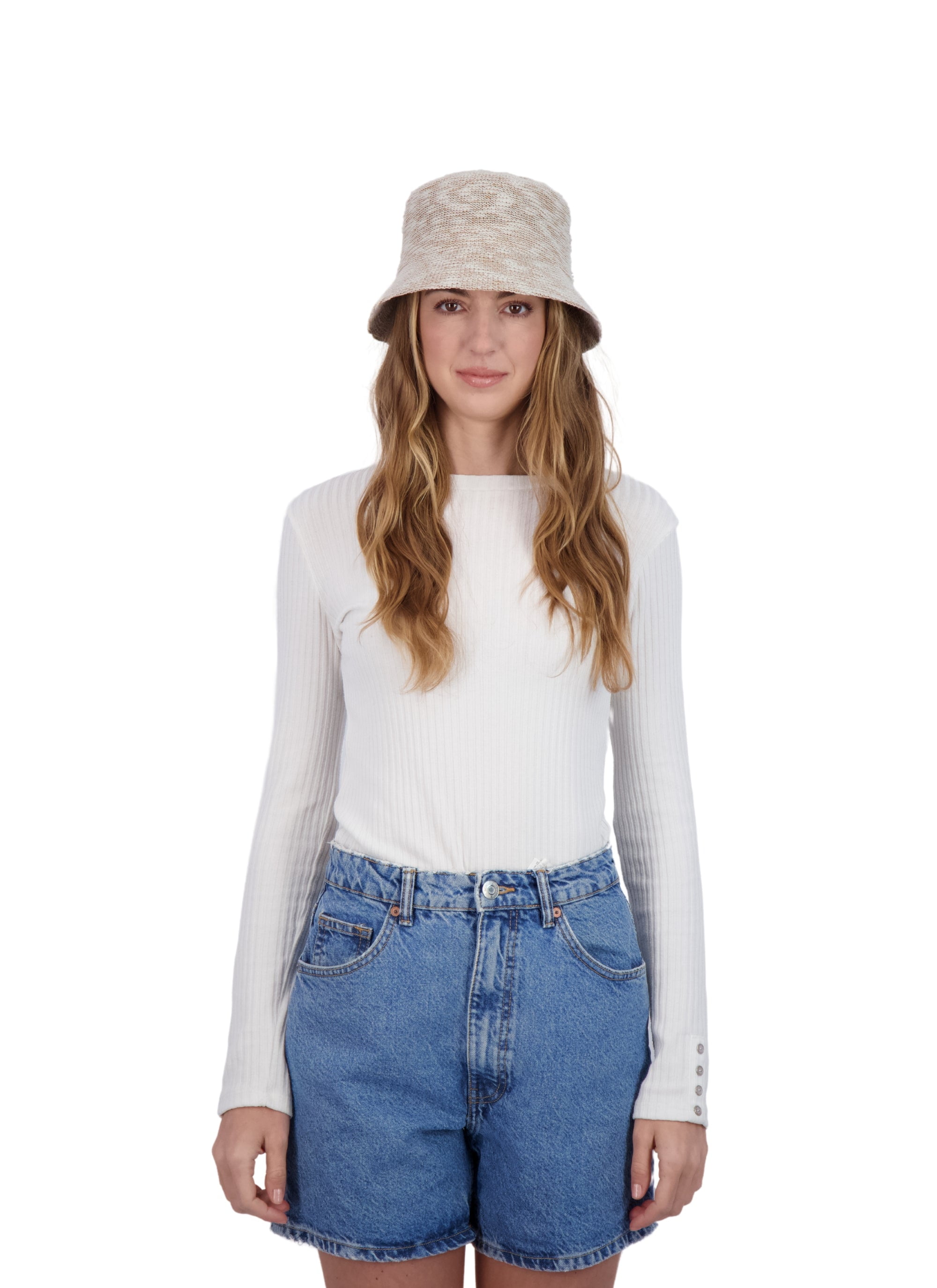 Banana Boat Slub Yarn Bucket Hat with Rope Trim, Ivory - Walmart.com