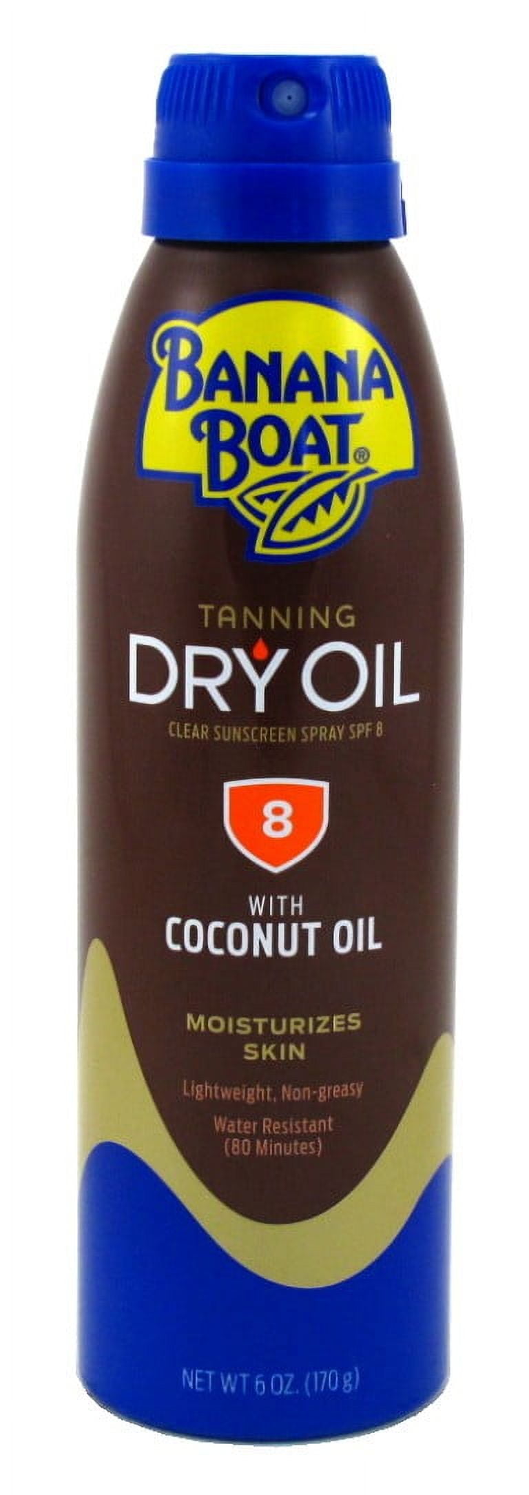 Banana Boat Spf#8 Dry Oil Spray With Coconut Oil 6oz (Pack of 2 ...