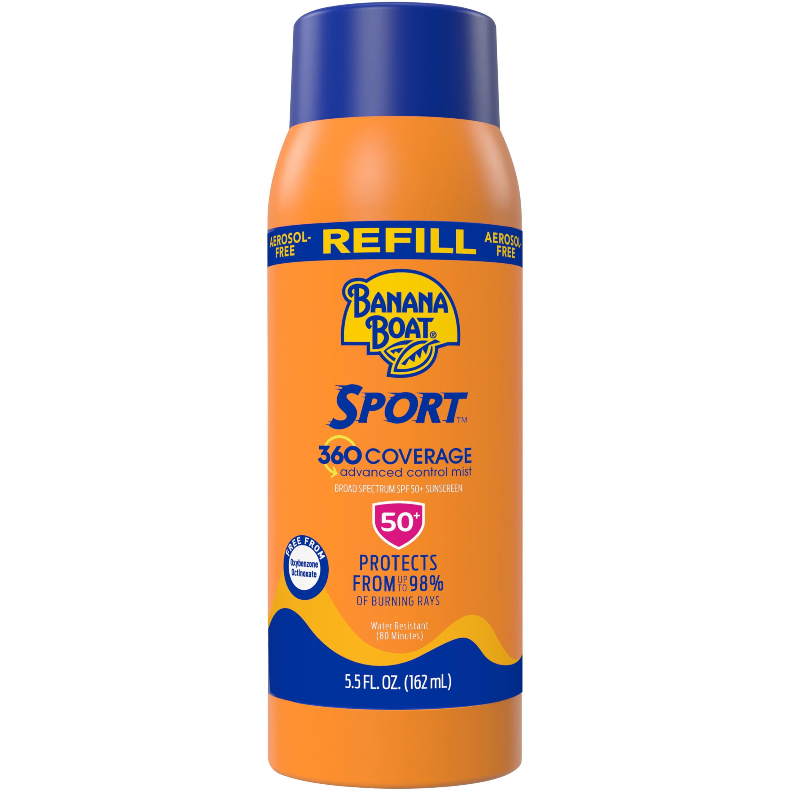 Banana Boat Sport 360 Coverage Sunscreen Spray Refill SPF 50+ 5.5 fl oz ...