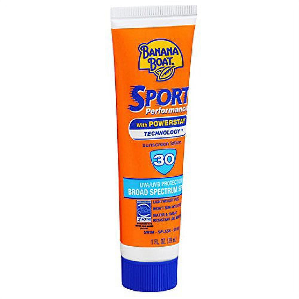 Banana Boat Sport Performance Sunscreen Lotion 30 SPF 1 oz (Pack of 12 ...