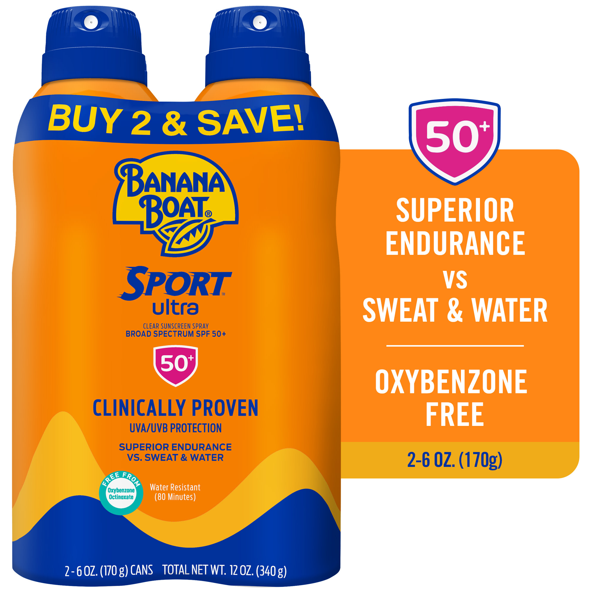 Banana Boat Sport Ultra SPF 100 Sunscreen Spray, Clear Spray Sunscreen ...