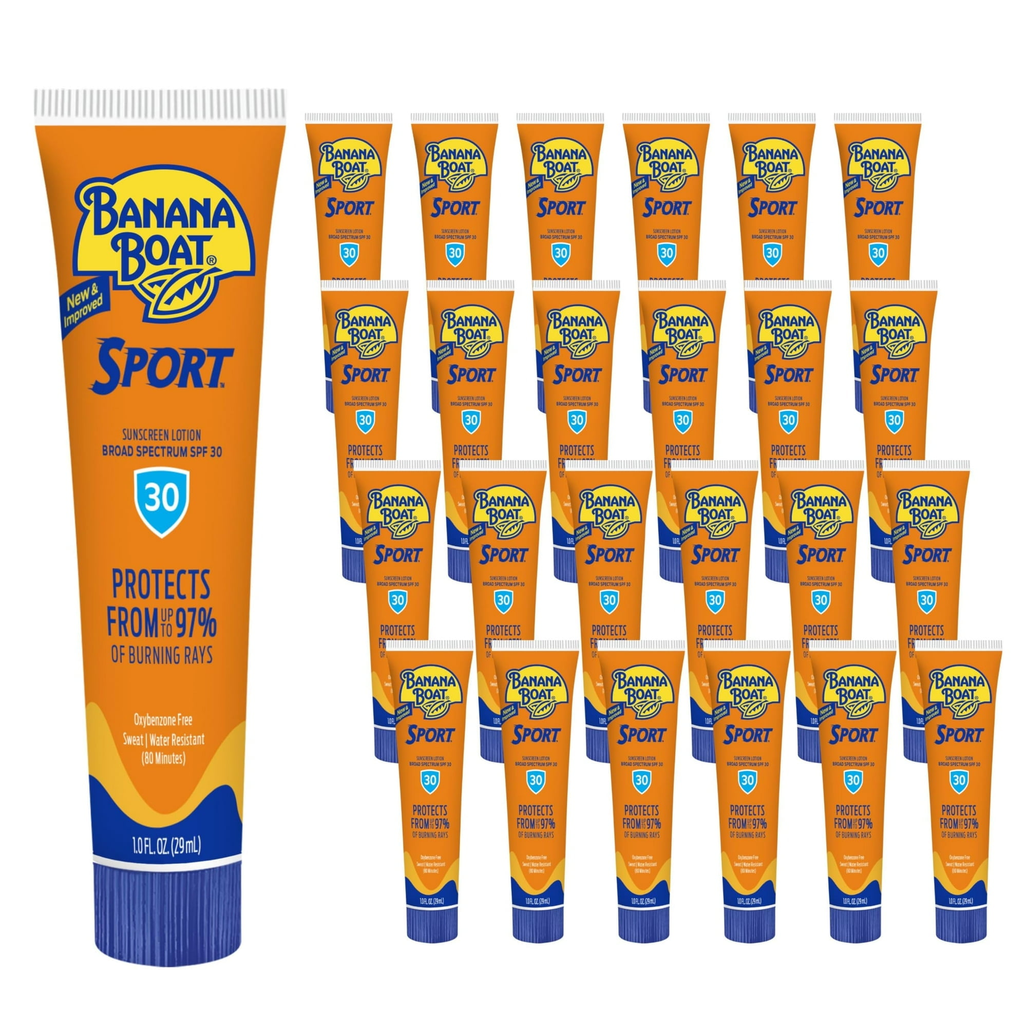 Banana Boat Sport Ultra SPF 30 Sunscreen Lotion, 1oz, 24ct | Travel ...