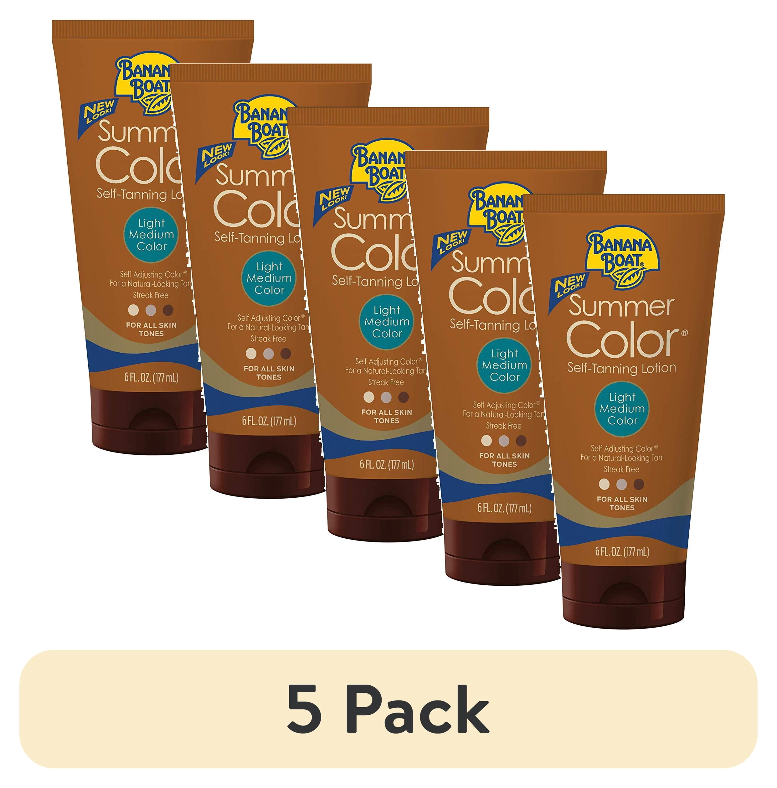 (5 pack) Banana Boat Summer Color Self Tanning Lotion, 6oz | Light ...
