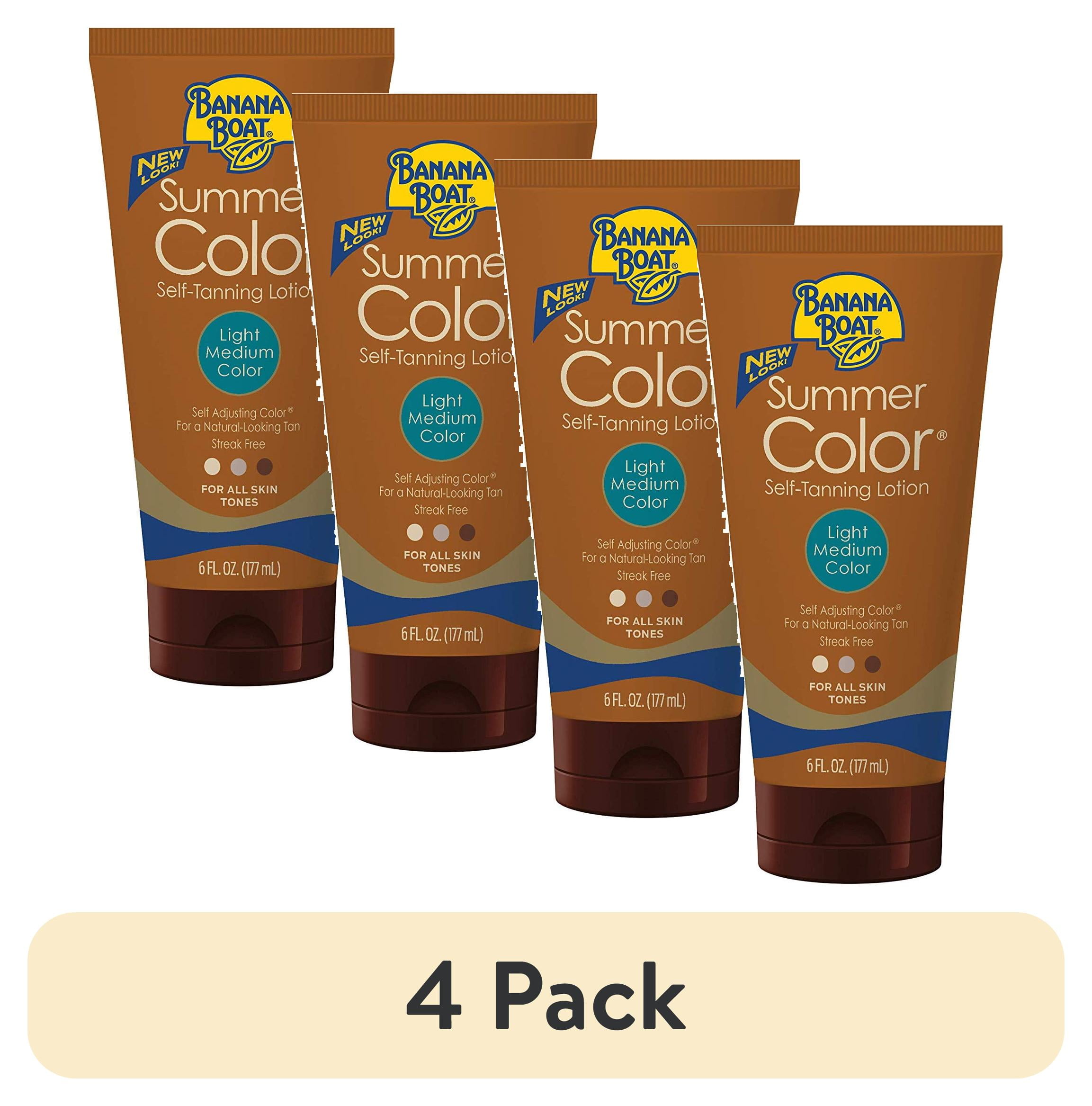(4 pack) Banana Boat Summer Color Self Tanning Lotion, 6oz | Light ...