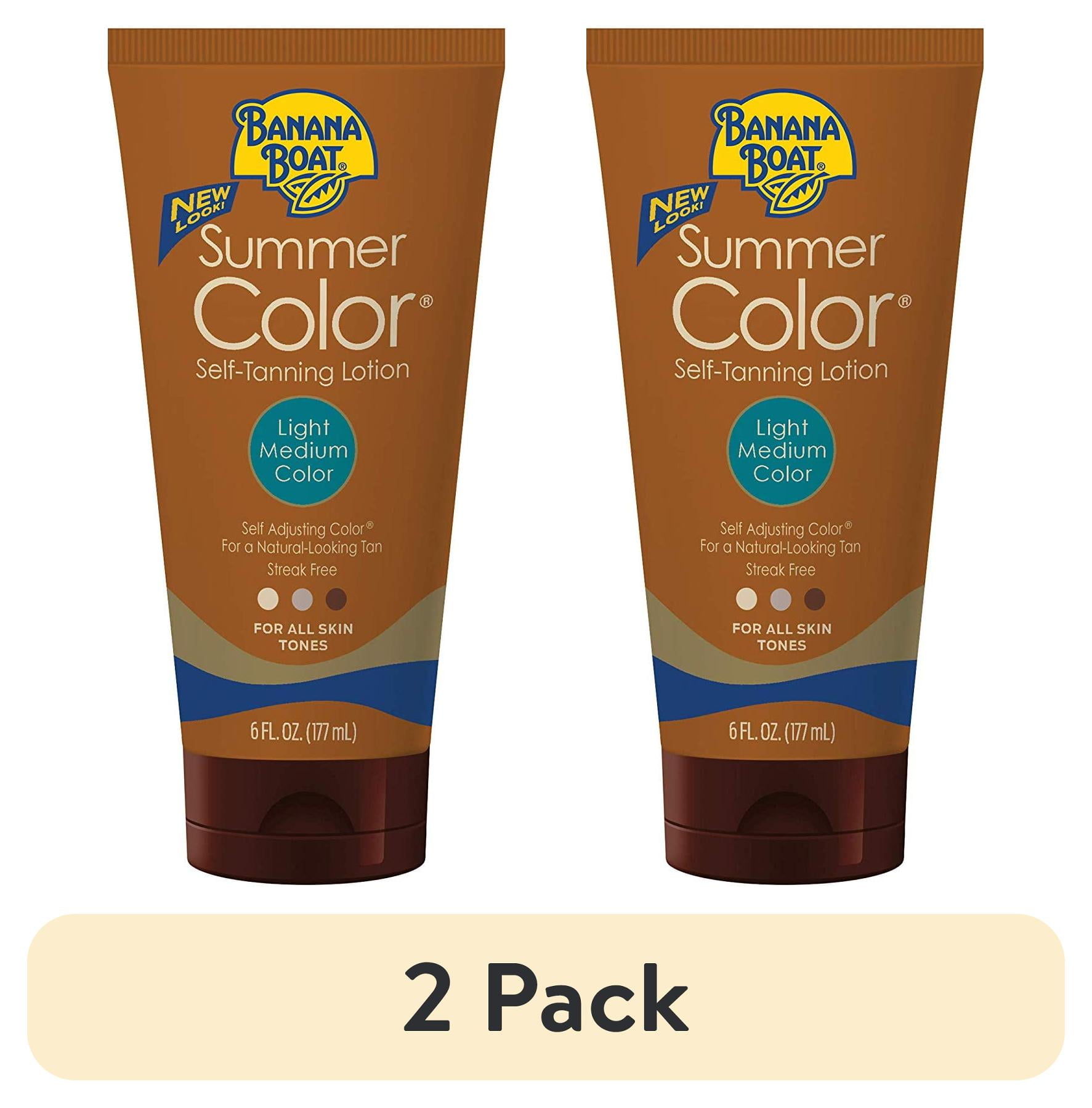 (2 pack) Banana Boat Summer Color Self Tanning Lotion, 6oz | Light ...