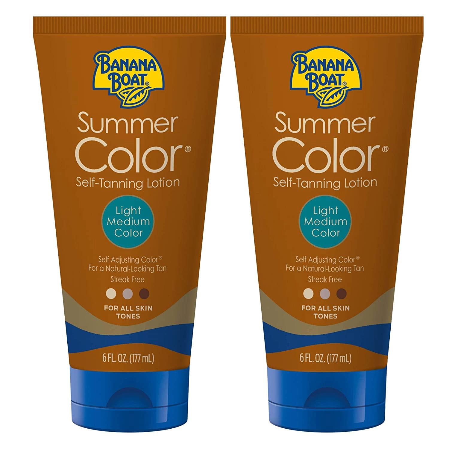 Banana Boat Sunless Self Tanning Lotion, 6oz, Light/Medium, 2 Pack ...