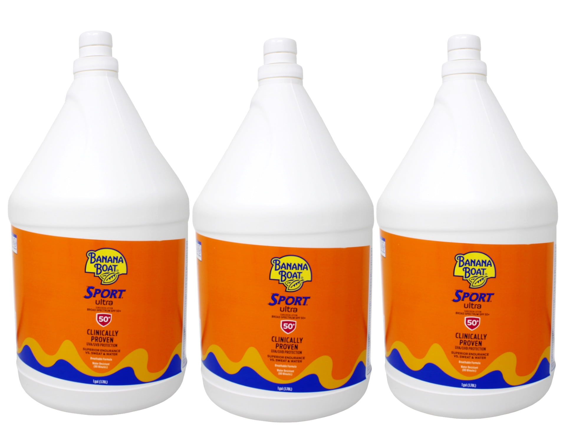 Banana Boat Sunscreen, Sport Lotion SPF 50, 128 Ounce|1 Gallon Bulk ...