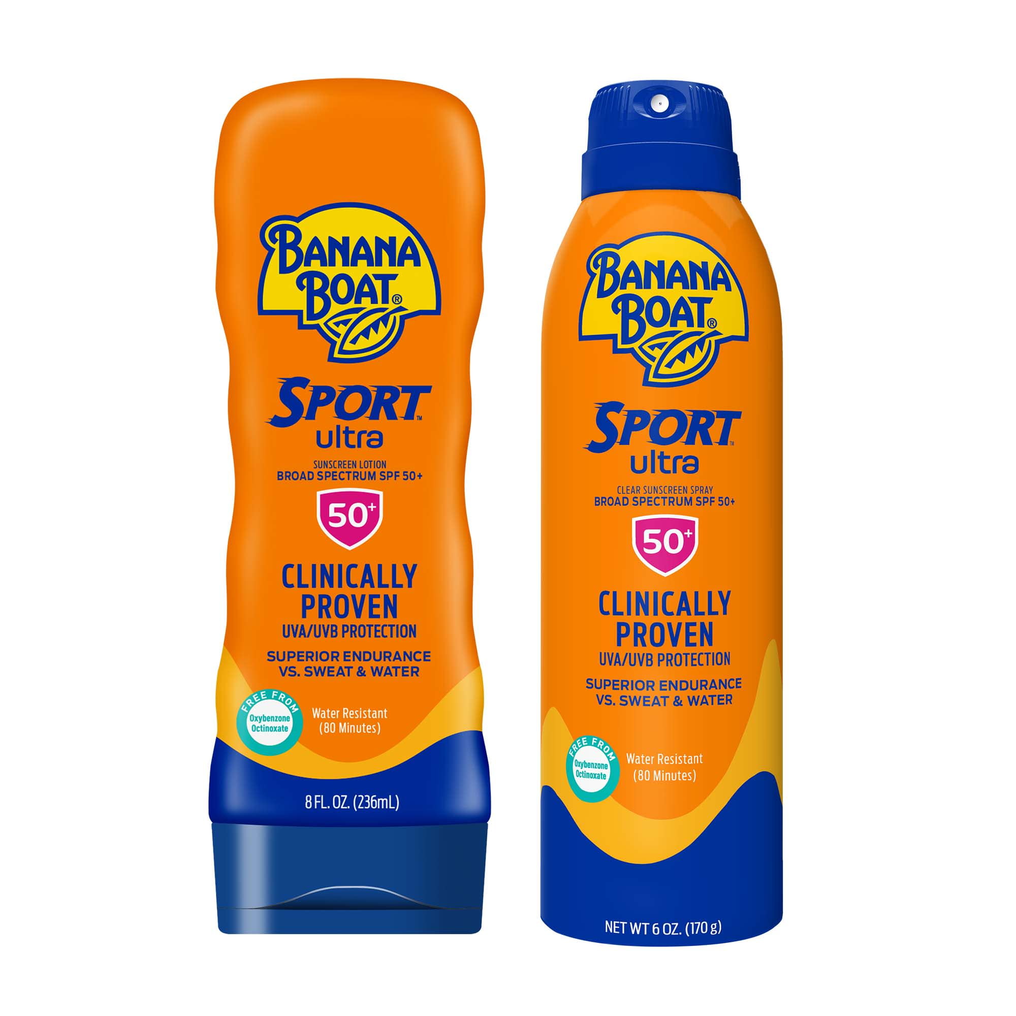 Banana Boat Ultra Sport Lotion/Spray Sunscreen Twin-pack SPF50 ...