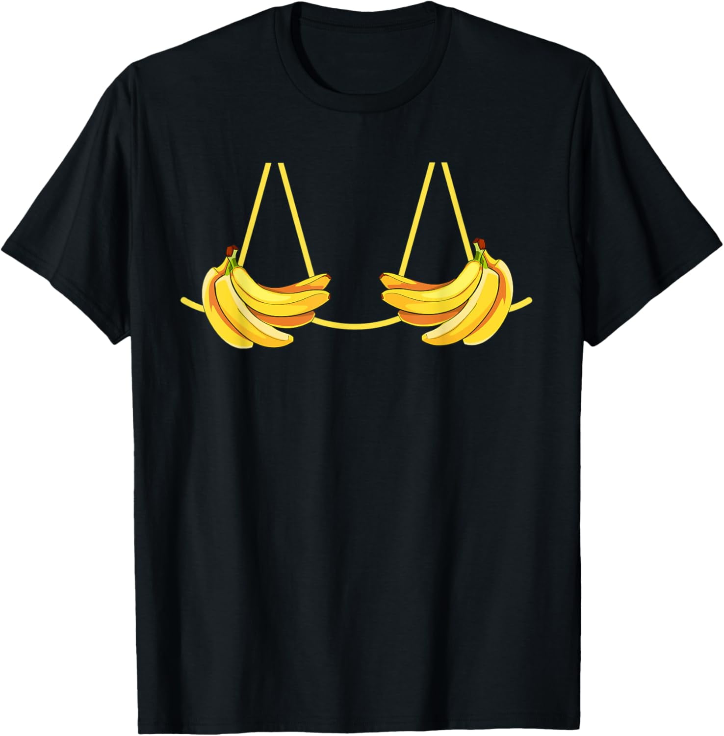 Banana Bra Fruit Funny Inappropriate Halloween Costume T-Shirt ...
