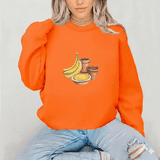 Banana Bunch in Pot Tropical Fun Summer Fruit Graphic Art Sweatshirt up ...