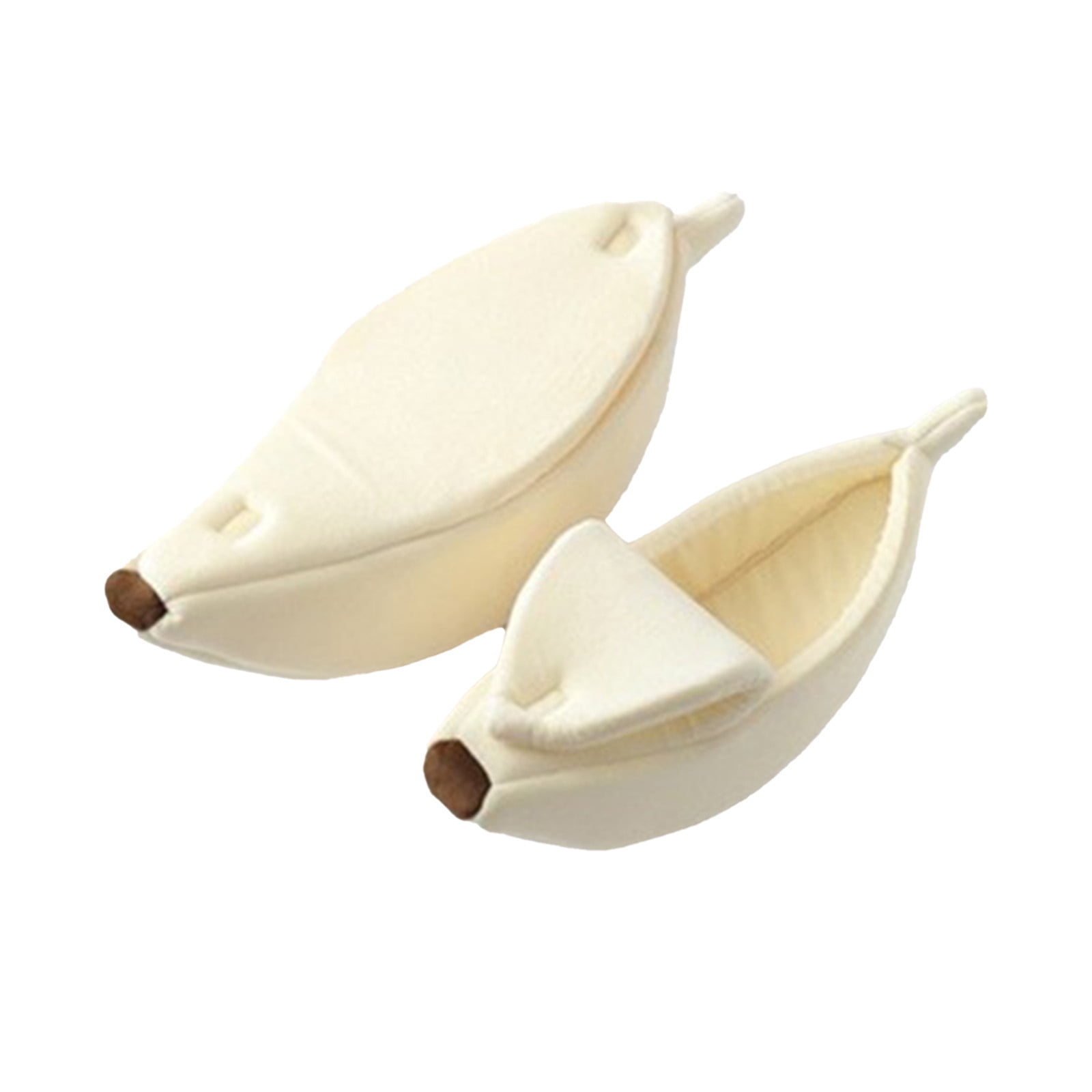 Banana Cat Bed Soft Pet Cozy Half Open Design Warm Sleeping Pod for ...