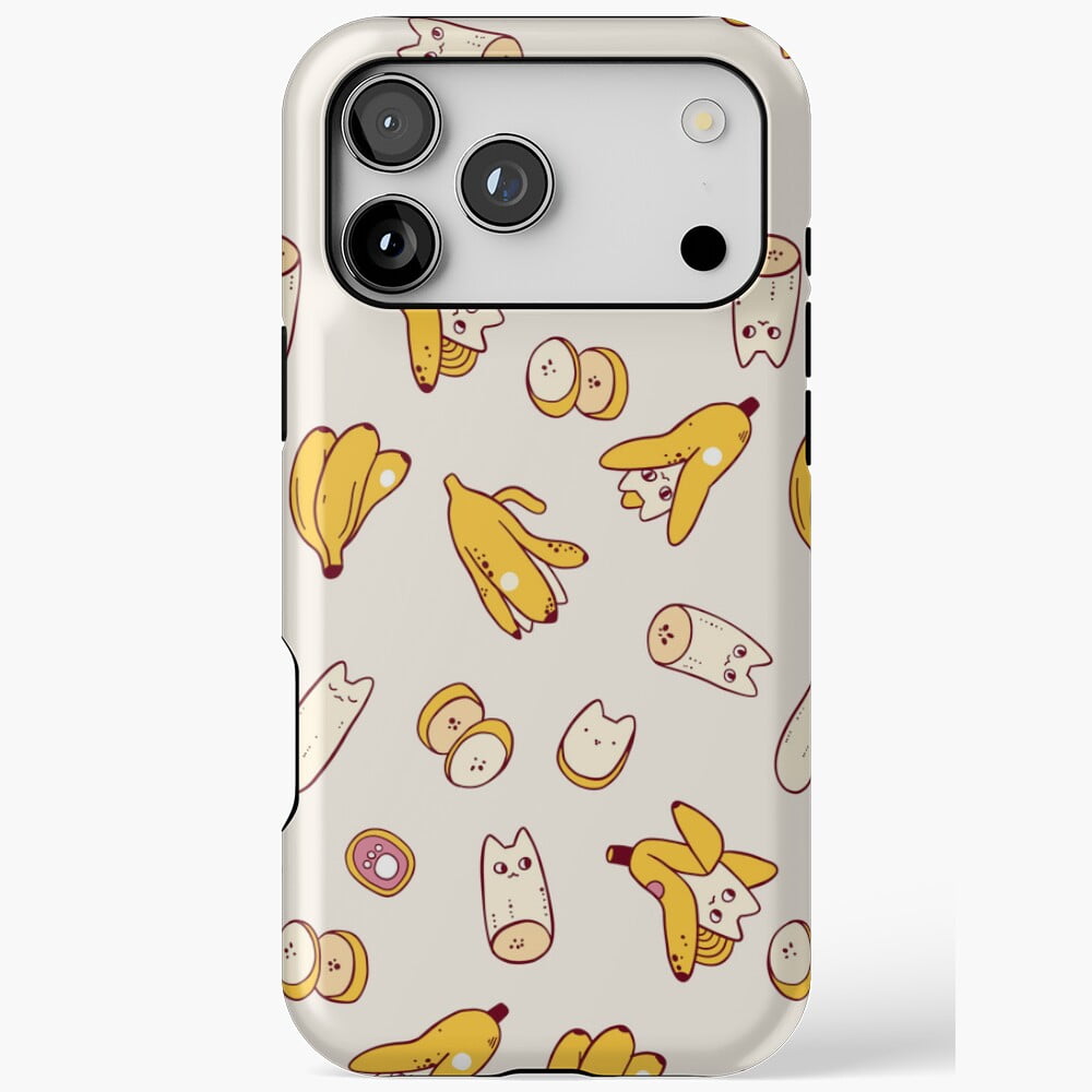 Banana Cats Cute Whimsical Fruit Artwork Phone Case Compatible iPhone ...