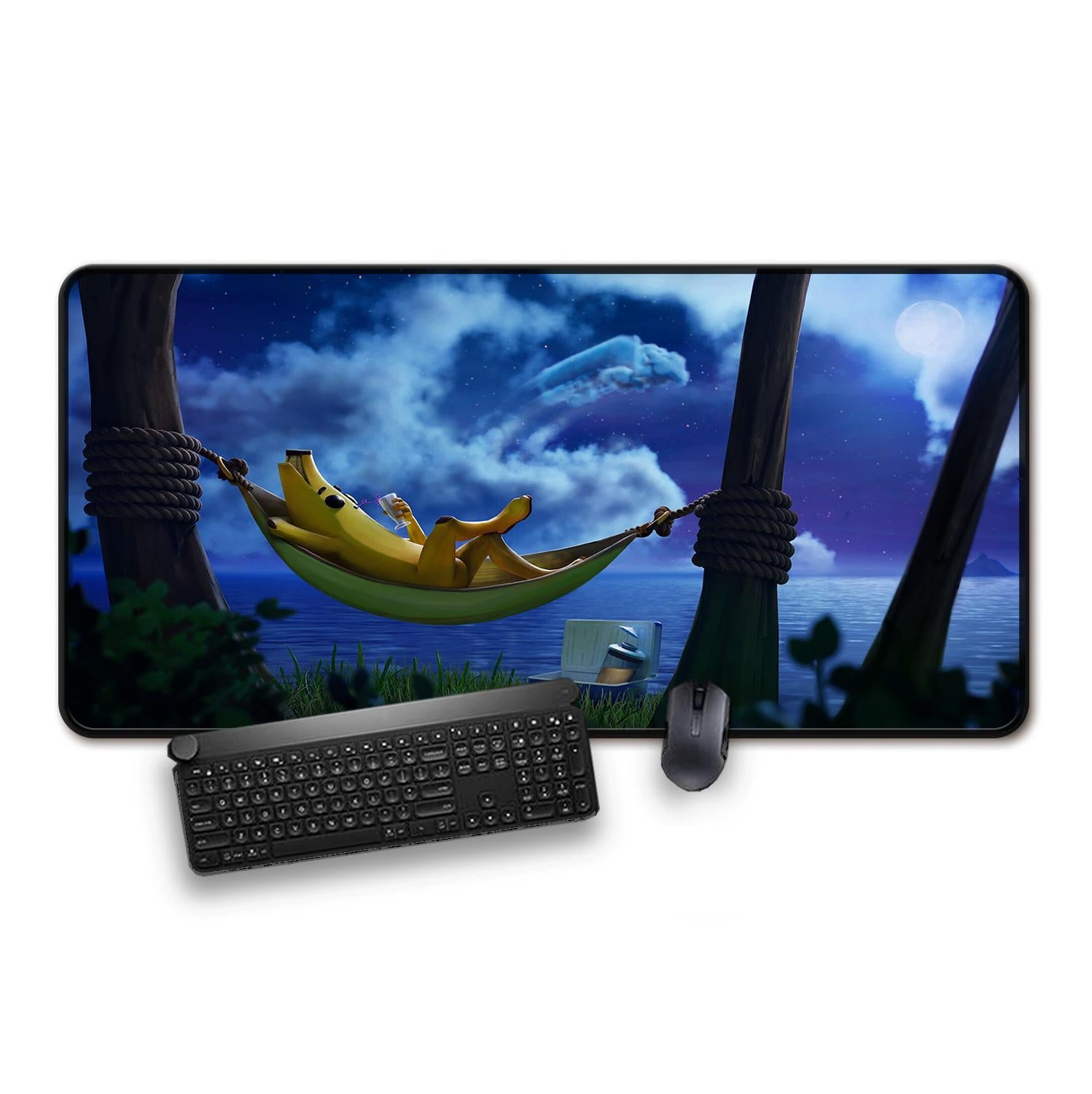 Banana Chilling Mousepad, Popular Gaming Accessories, Extra Large Desk ...