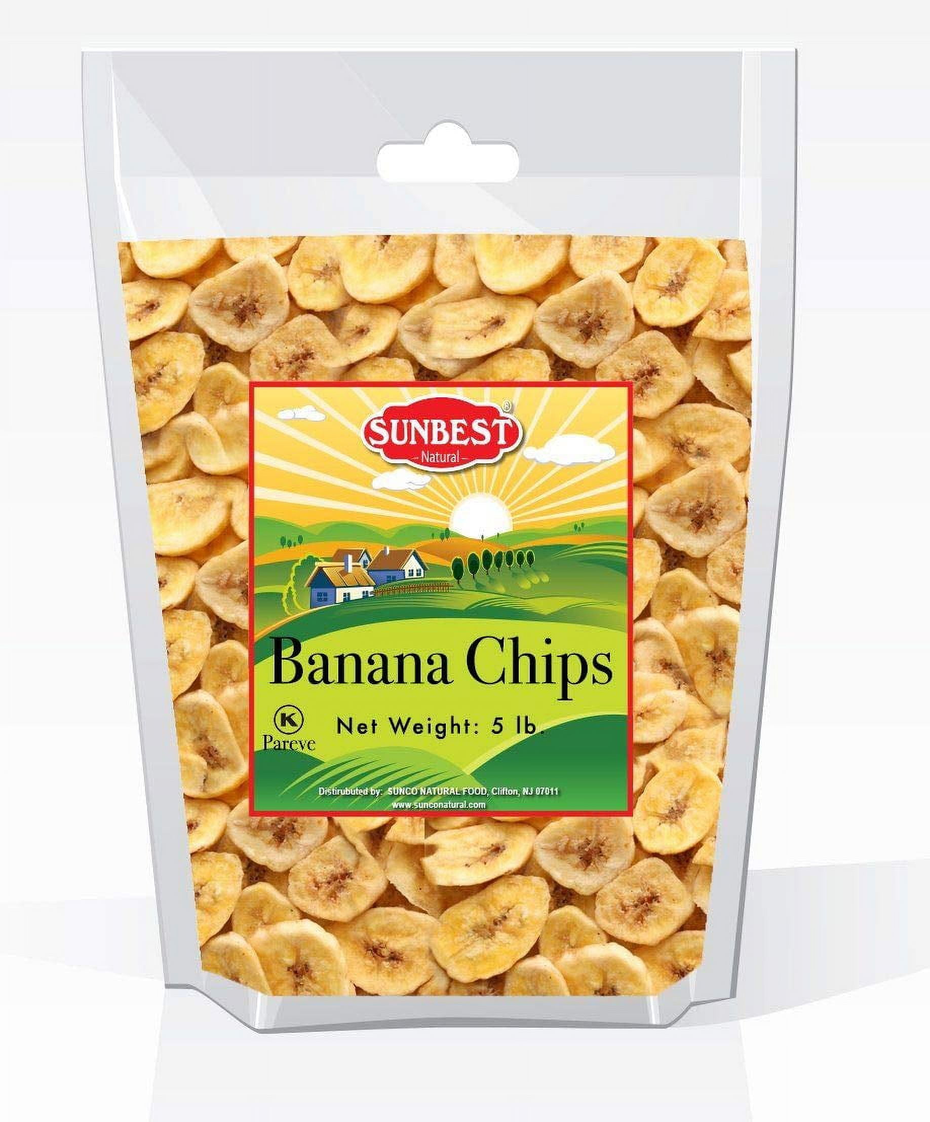 Banana Chips - 80 Oz (5 lbs) 1 Pack - Sweetened Banana for Snacking ...