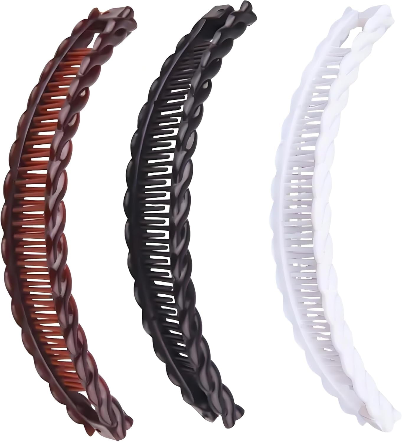 Banana Clip, 2Pcs Banana Hair Comb, Double Comb, Long Hair Clips ...