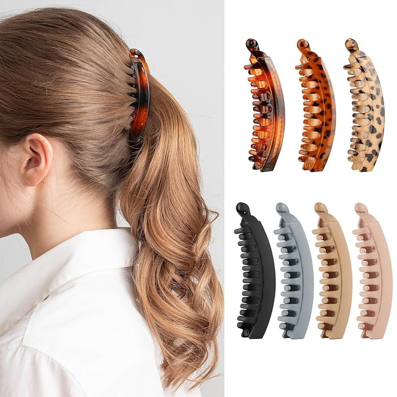 Banana Clip for Women, 7 Pack 5.1 Inch Hair Clip for Thin Fine Thick ...