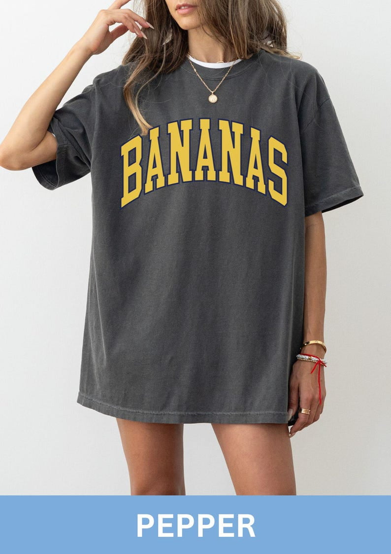 Banana Comfort Colors® Shirt, Baseball Season Tee, Let's Go Bananas ...