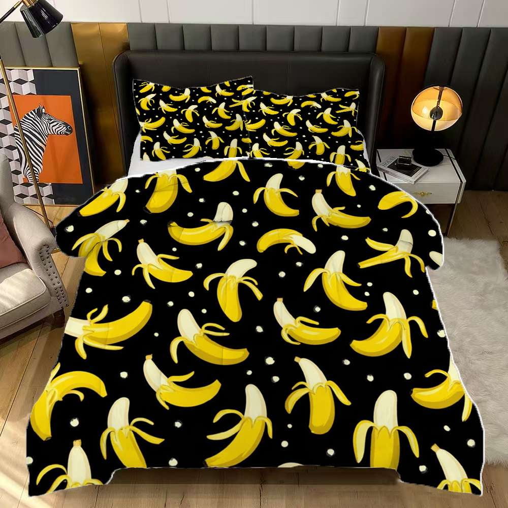 Banana Comforter Set King Size Bedding Set For Travl Bedroom Decor ...